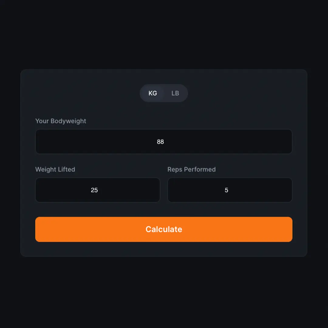 Dips One Rep Max Calculator